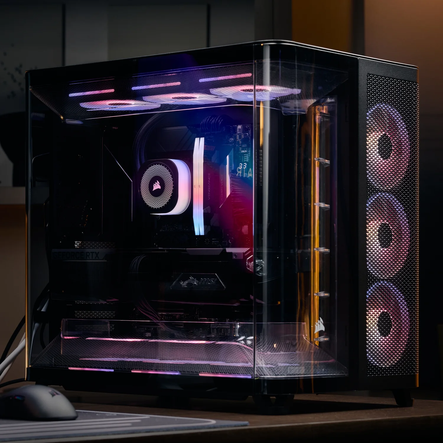 Black AIR 5400 | Triple-Chamber Case | PC Builds | CORSAIR