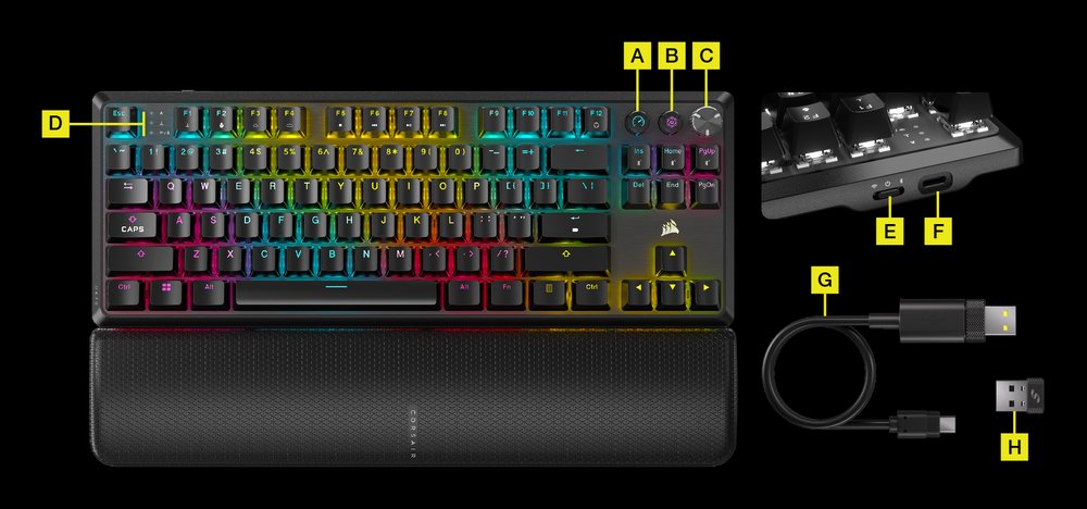 K70 CORE TKL WIRELESS Manual | Quick Start Guide | CORSAIR