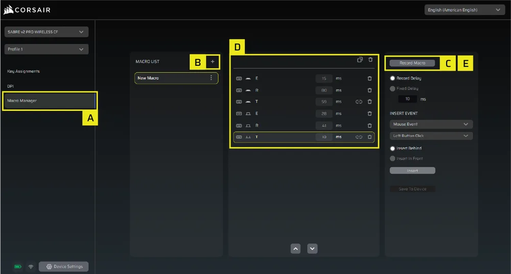 SABRE v2 PRO WIRELESS CF QUICK START GUIDE | CORSAIR