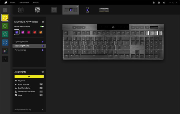 How to set up Device Memory Mode Lighting and Key Assignments (iCUE v5.14 & Newer) | CORSAIR ...